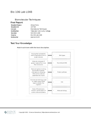 HOL Lab 1 - HOL UNE Microbio 1020L Lab #1 - HOL Lab 1: Microscopy for ...