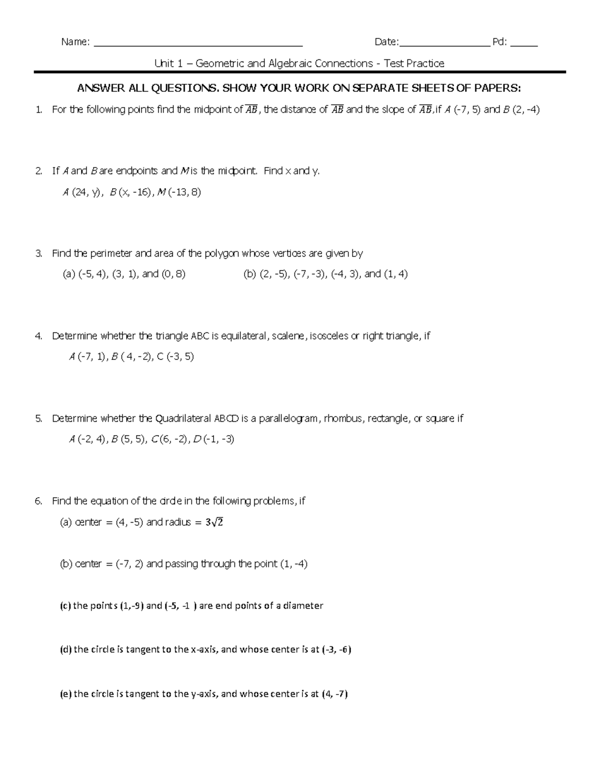 Test Practice Social studies 12444444444444444 - Name