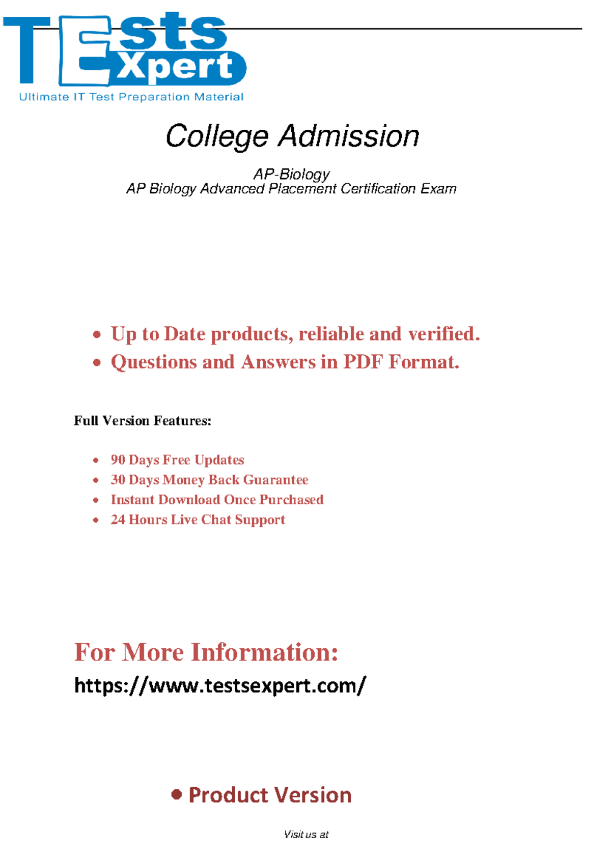 Achieve Top Scores in AP Biology Advanced Placement Success - • Up to ...