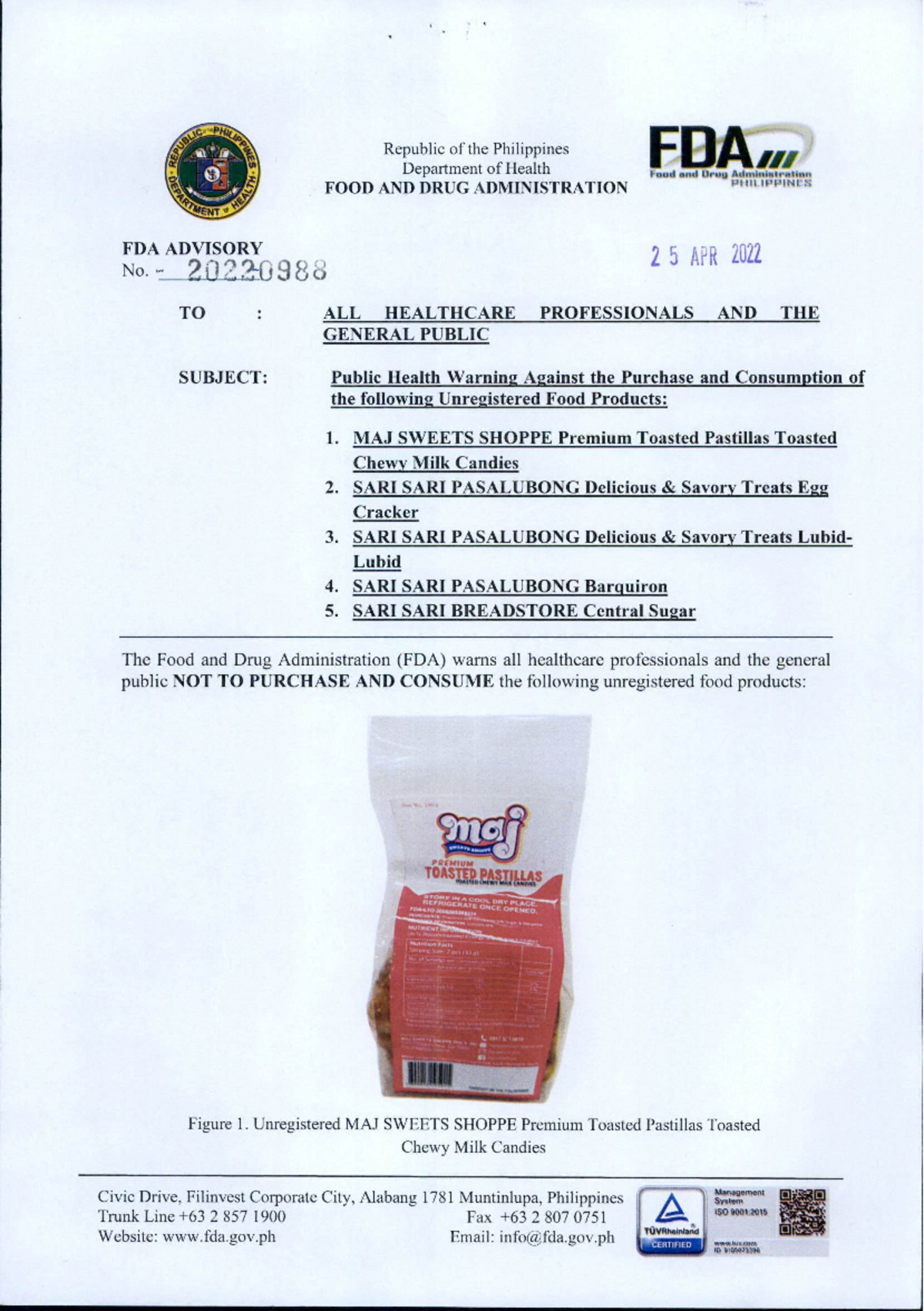 FDA-Advisory-No - Accounting notes - Republic of the Philippines FDA ...