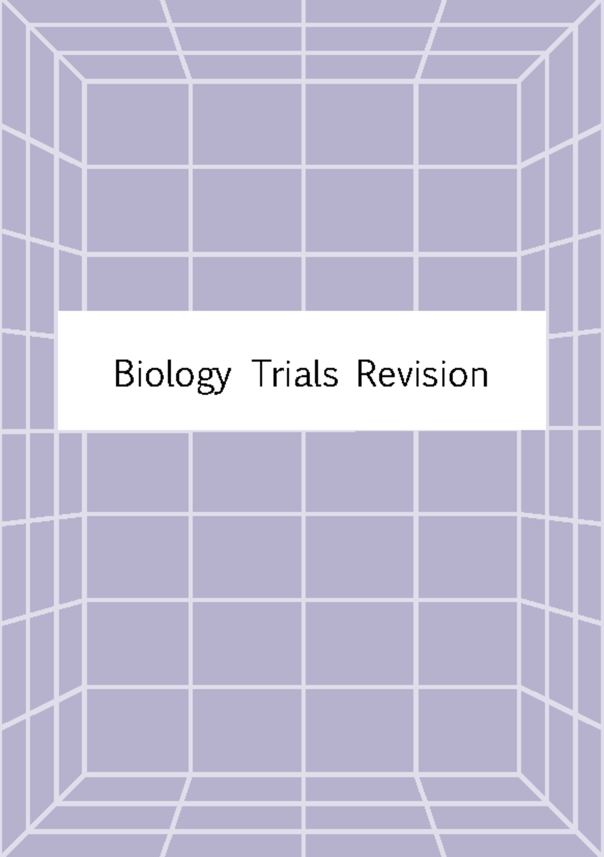 Biology Revision - Biology Trials Revision Module Types of cells Both ...