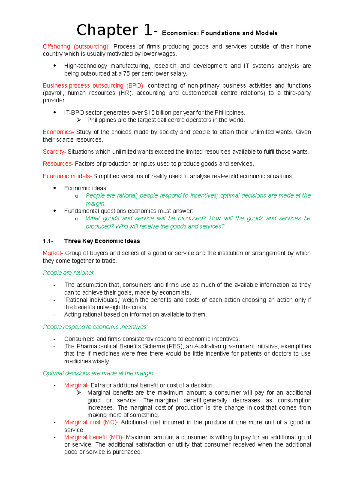 Chapter 1 Review - Essentials of Economics - Warning: TT: more ...