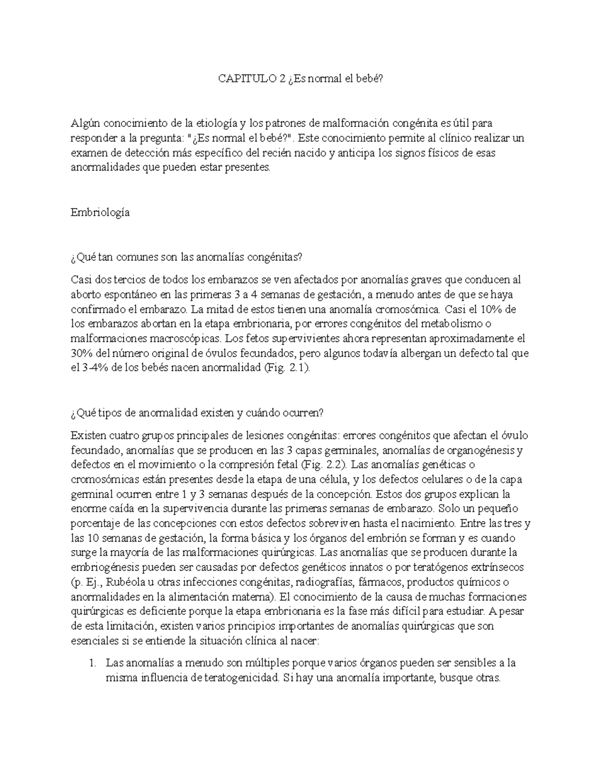 ¿Es normal el bebé - capitulo del libro de surgical examination. de ...