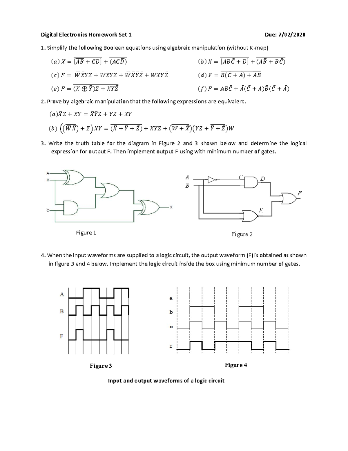 Digital electronics - Warning: TT: undefined function: 32 Digital Electronics Homework Set 1 Due ...