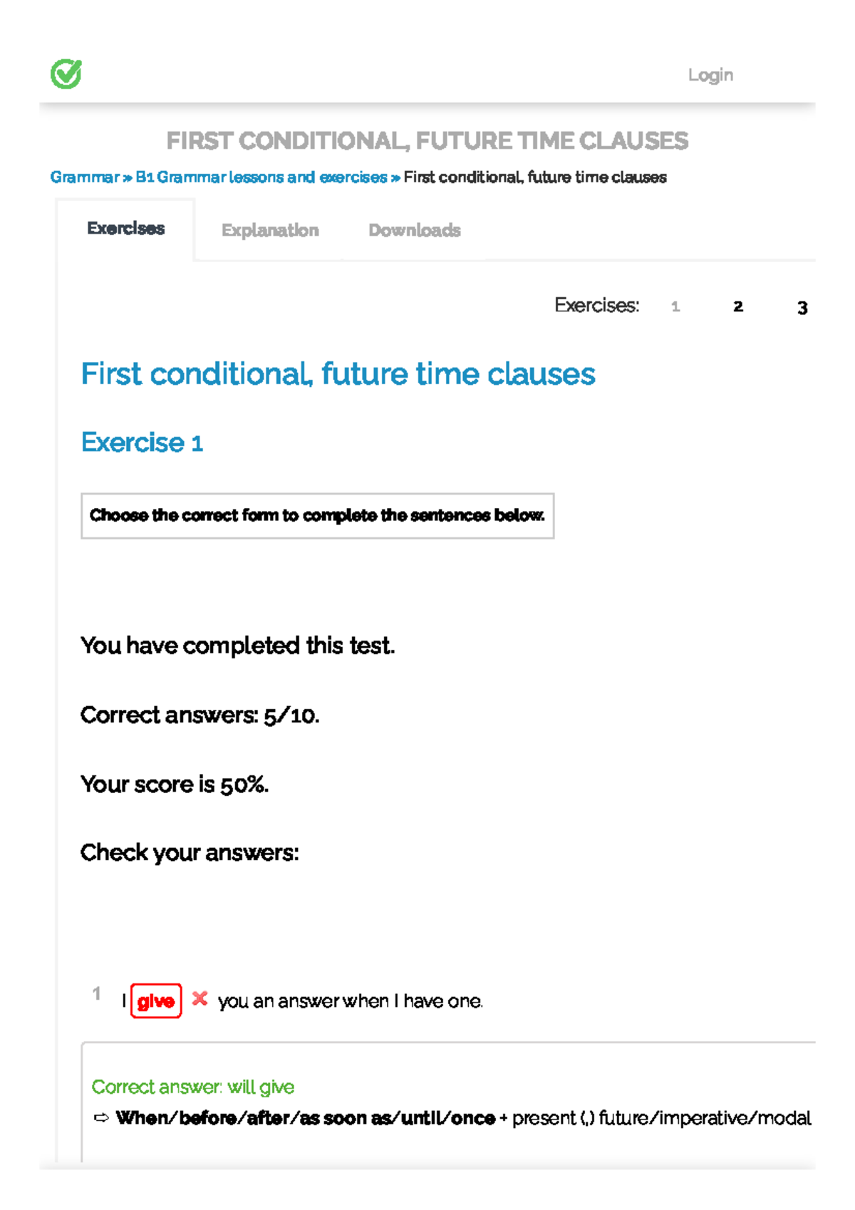 First conditional, future time clauses - Test-English - FIRST ...
