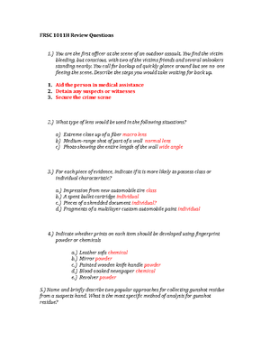 Forensics Final Exam - Questions that will be on the exam!!! Which of ...