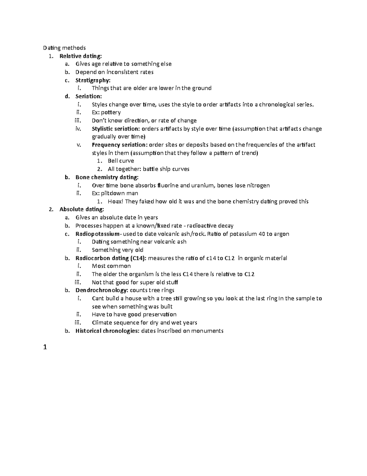 dating methods of archaeology - Dating methods 1. Relative dating: a ...