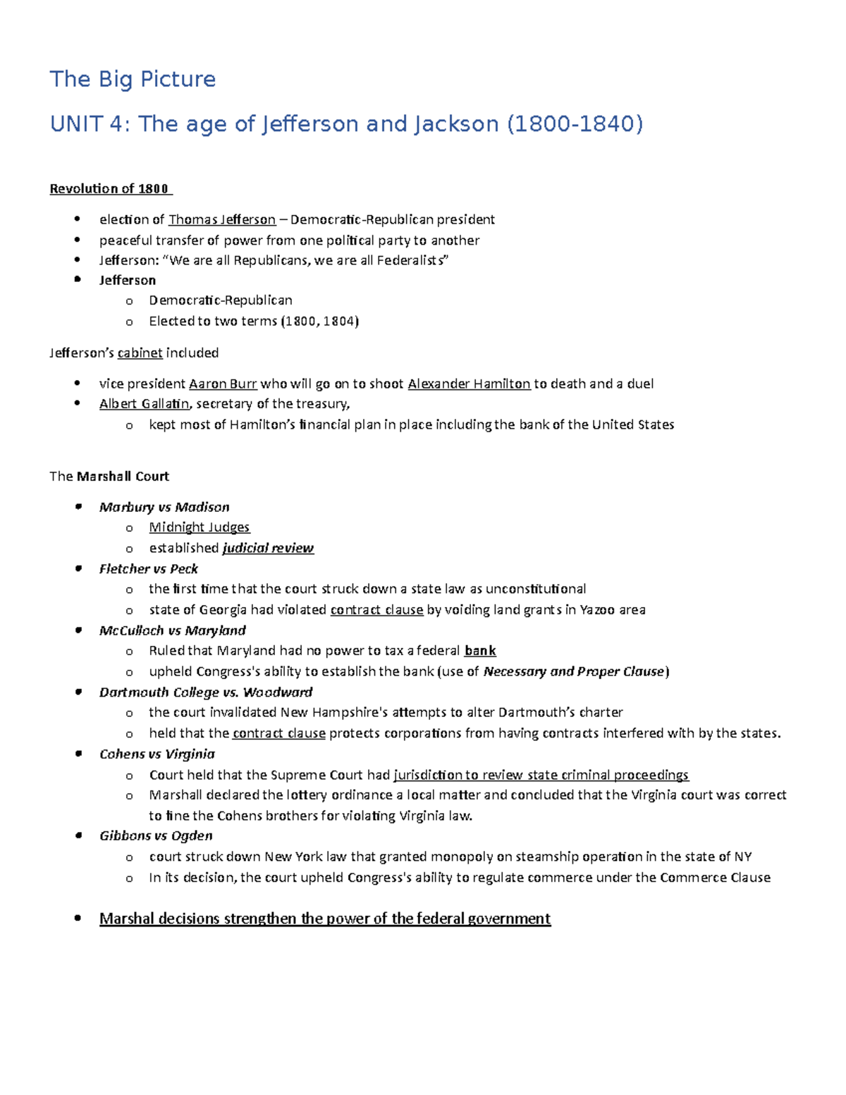 UNIT+4+Jefferson+and+Jackson - The Big Picture UNIT 4: The age of ...