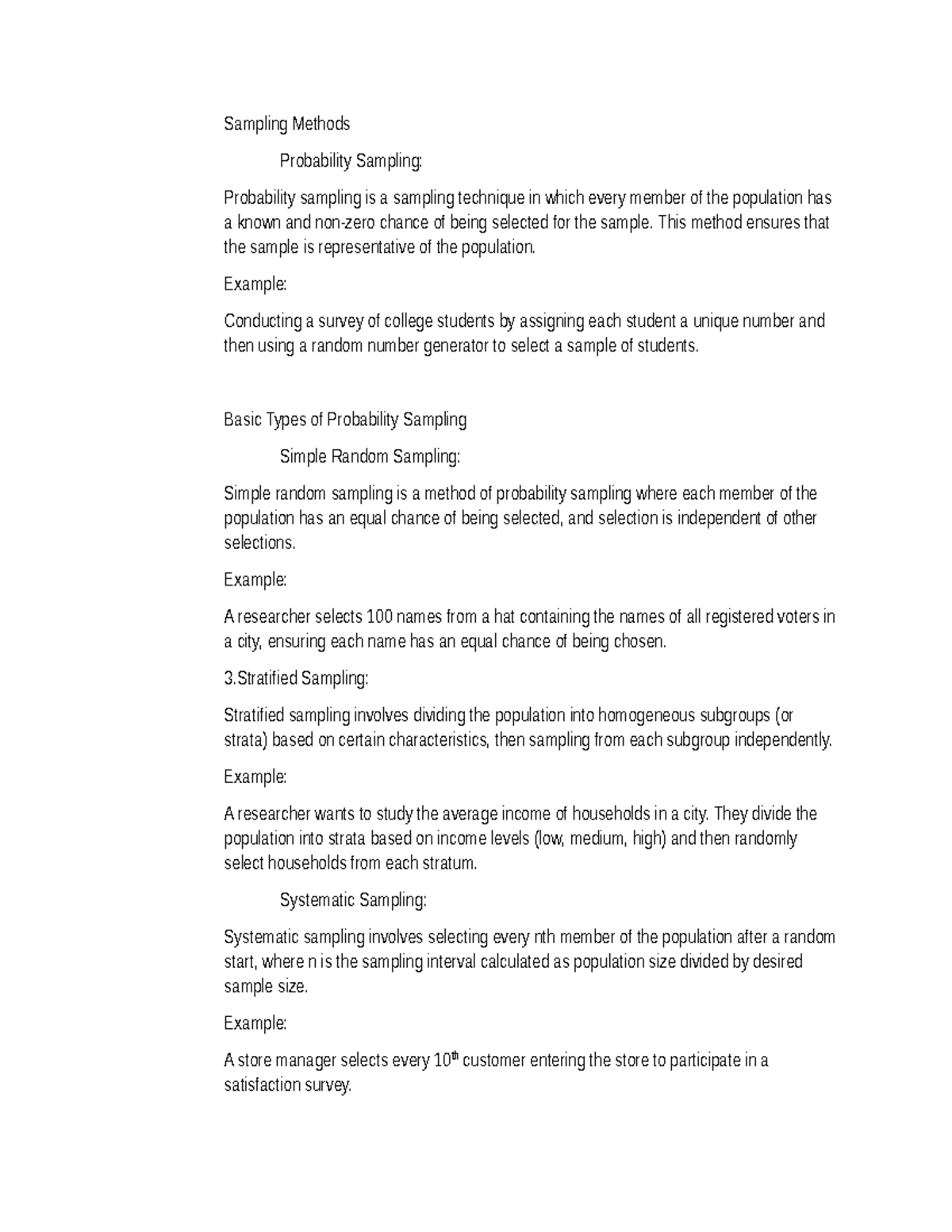 Document - Laban - Sampling Methods Probability Sampling: Probability ...
