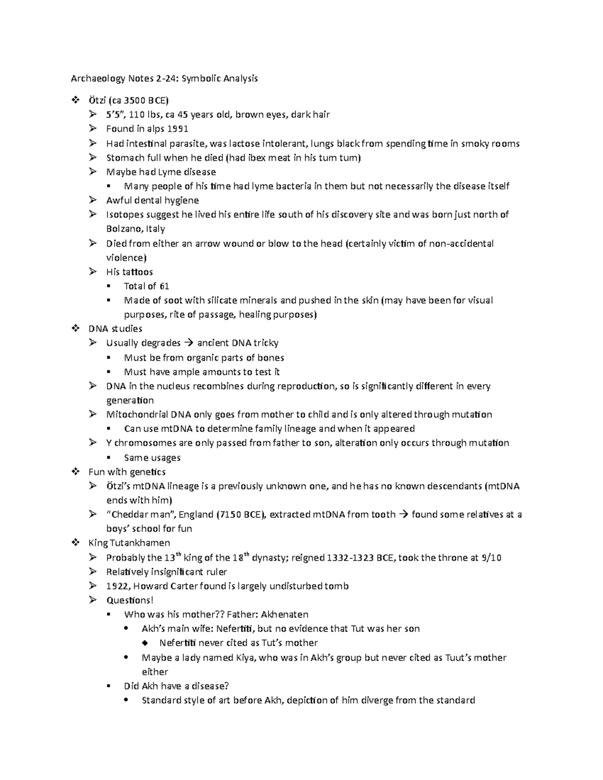 Archaeology Notes 2-24 - Studocu