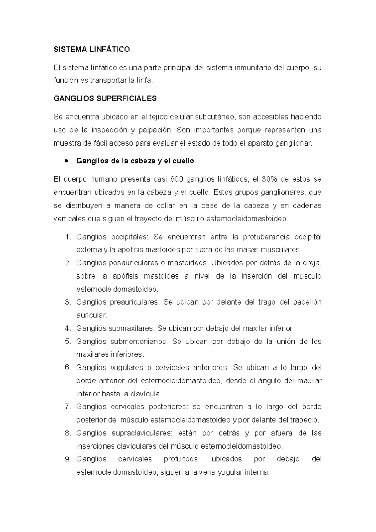 Informe S1 - Repaso - SISTEMA LINFÁTICO El sistema linfático es una ...