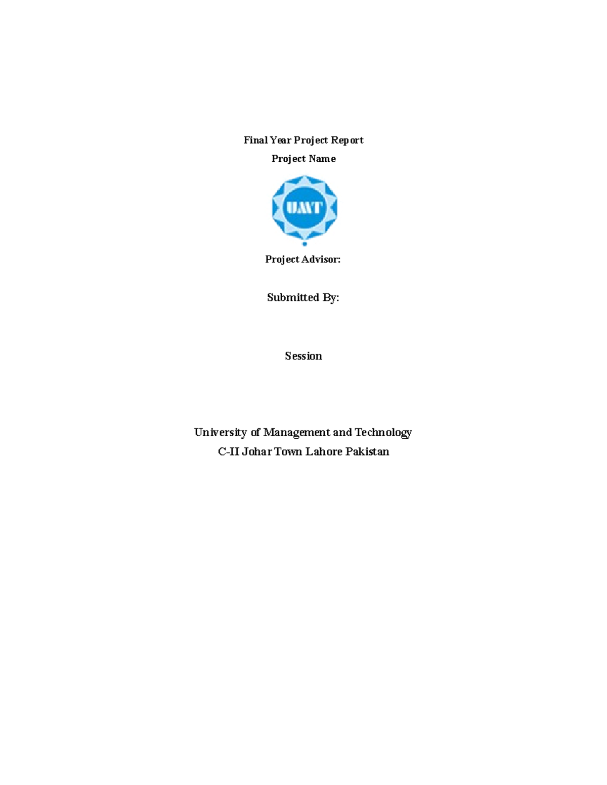 Fyp documentation template (SE) - Final Year Project Report Project ...