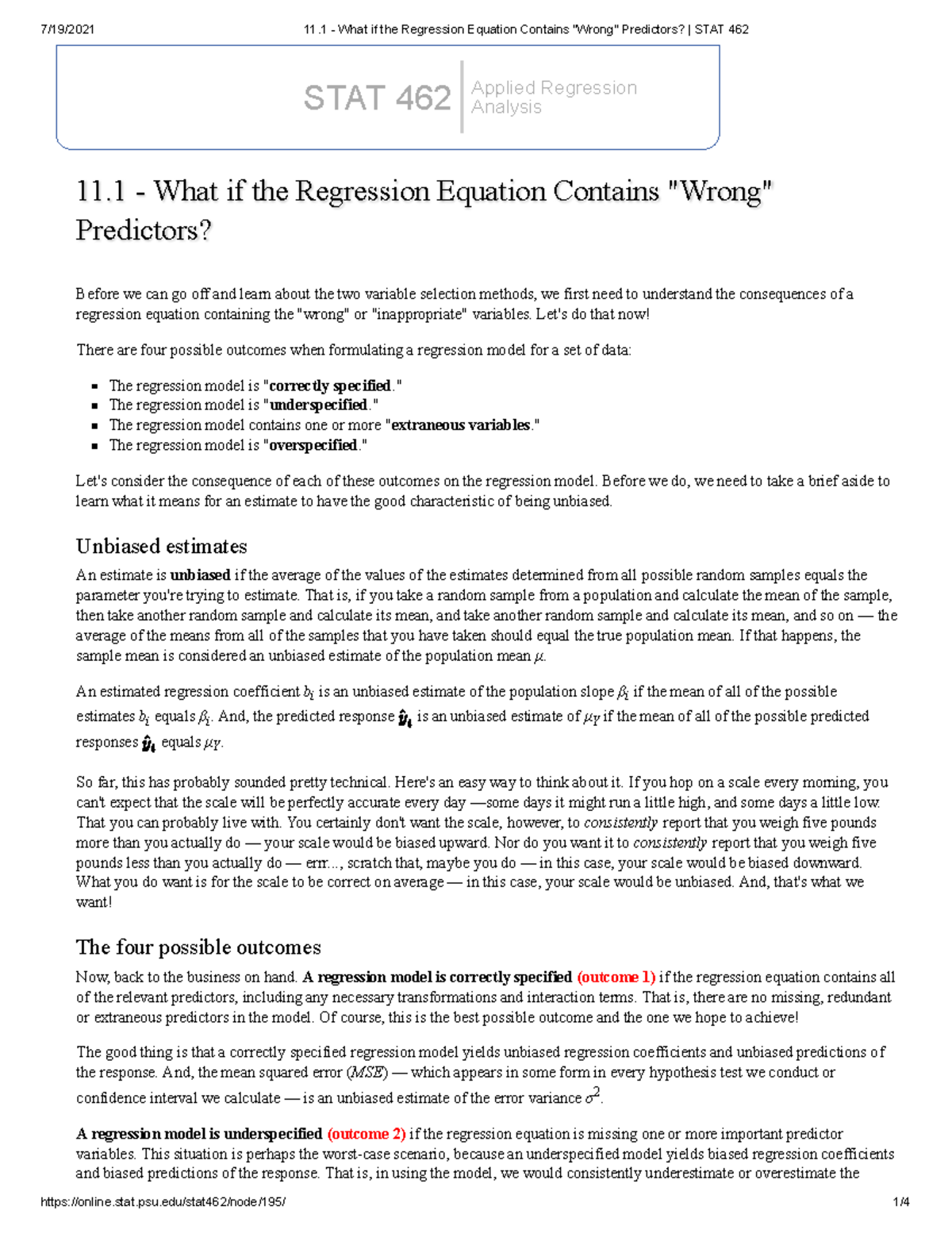 AMS 427 SUP Notes 1b - 11 - What if the Regression Equation Contains ...