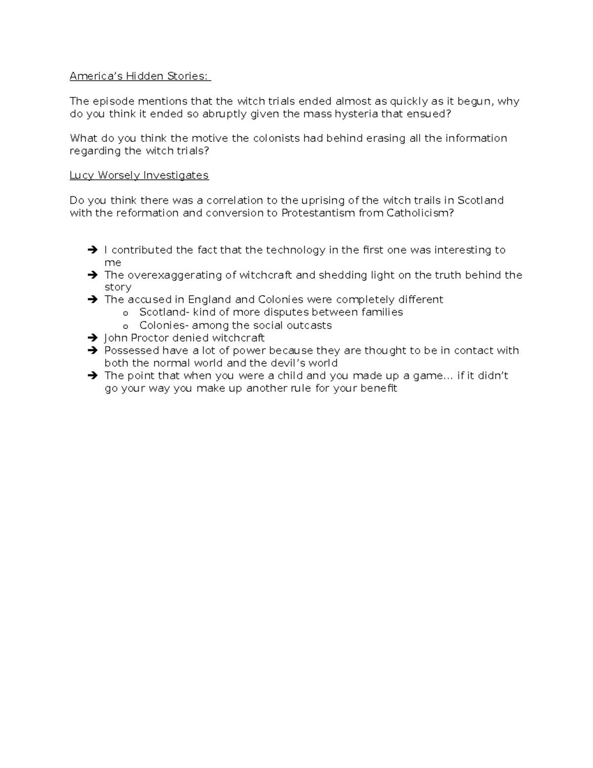 Discussion 2 Questions - America’s Hidden Stories: The episode mentions ...