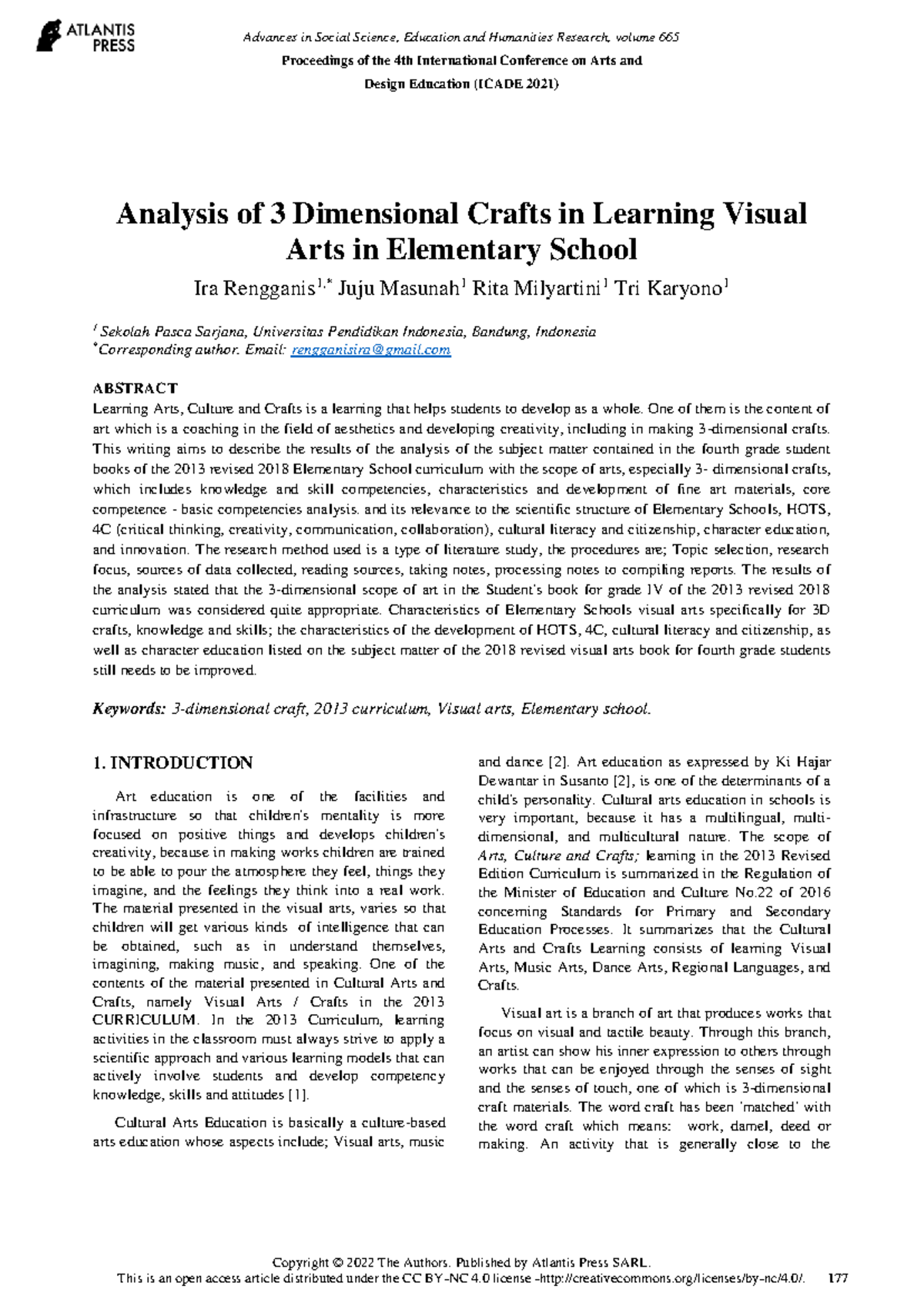 125975246 - Analysis of 3 Dimensional Crafts in Learning Visual Arts in ...