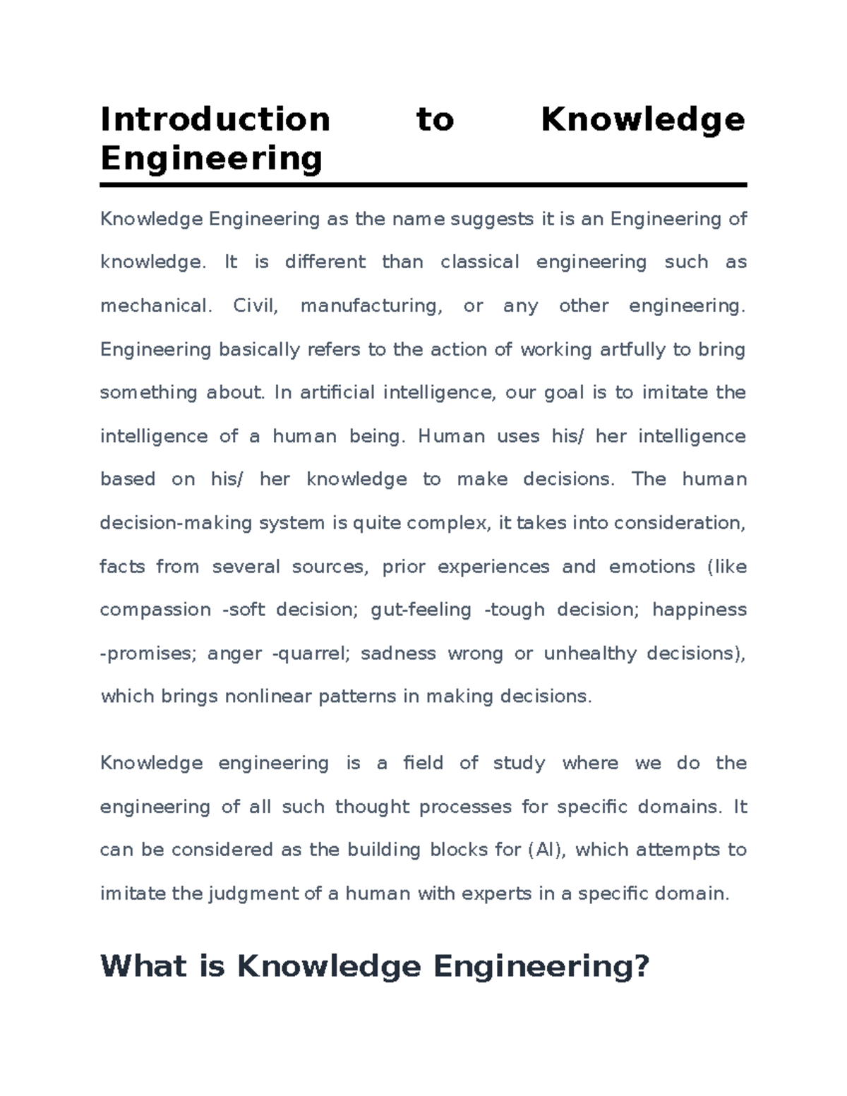 Introduction to Knowledge Engineering - Introduction to Knowledge ...