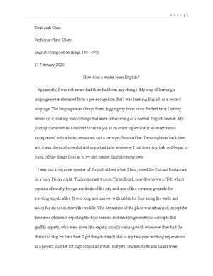 1302 Final Research Paper - 1302 Research Project This project will be ...