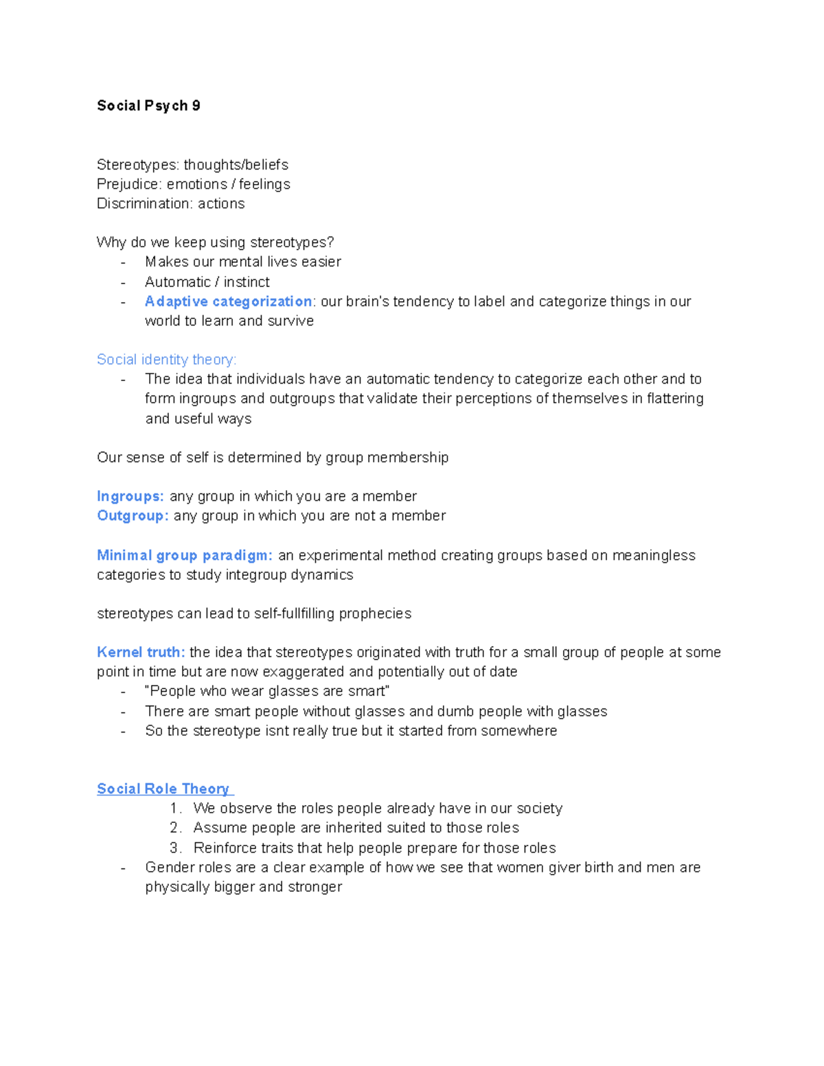Social Psych 9 stereotyping - Social Psych 9 Stereotypes: thoughts ...