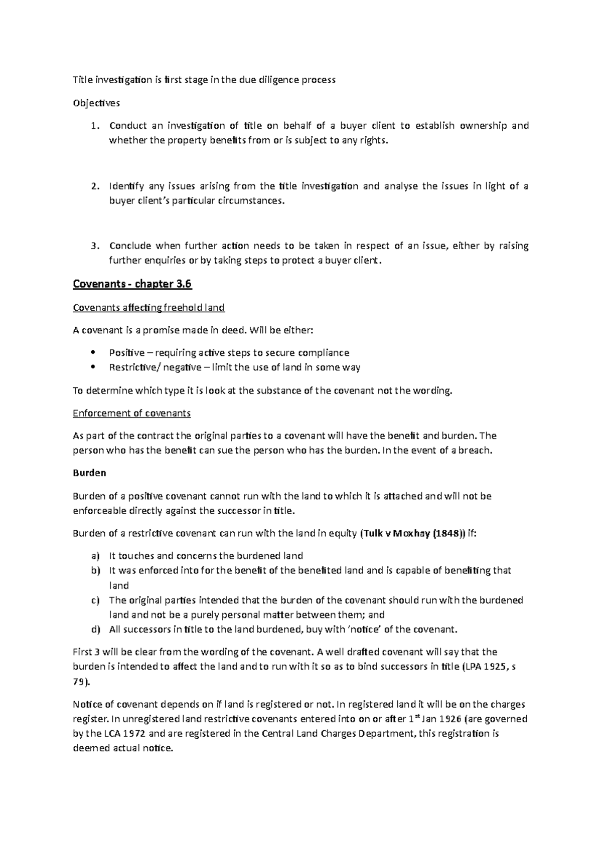 Property law revision - title investigation - Title investigation is ...