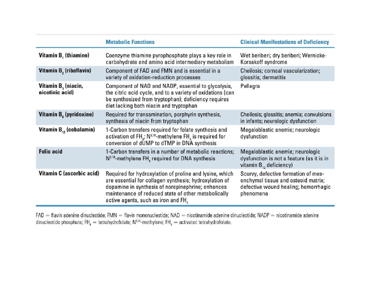 Charts - Summary Foundations Theory - Metabolic Functions Clinical ...