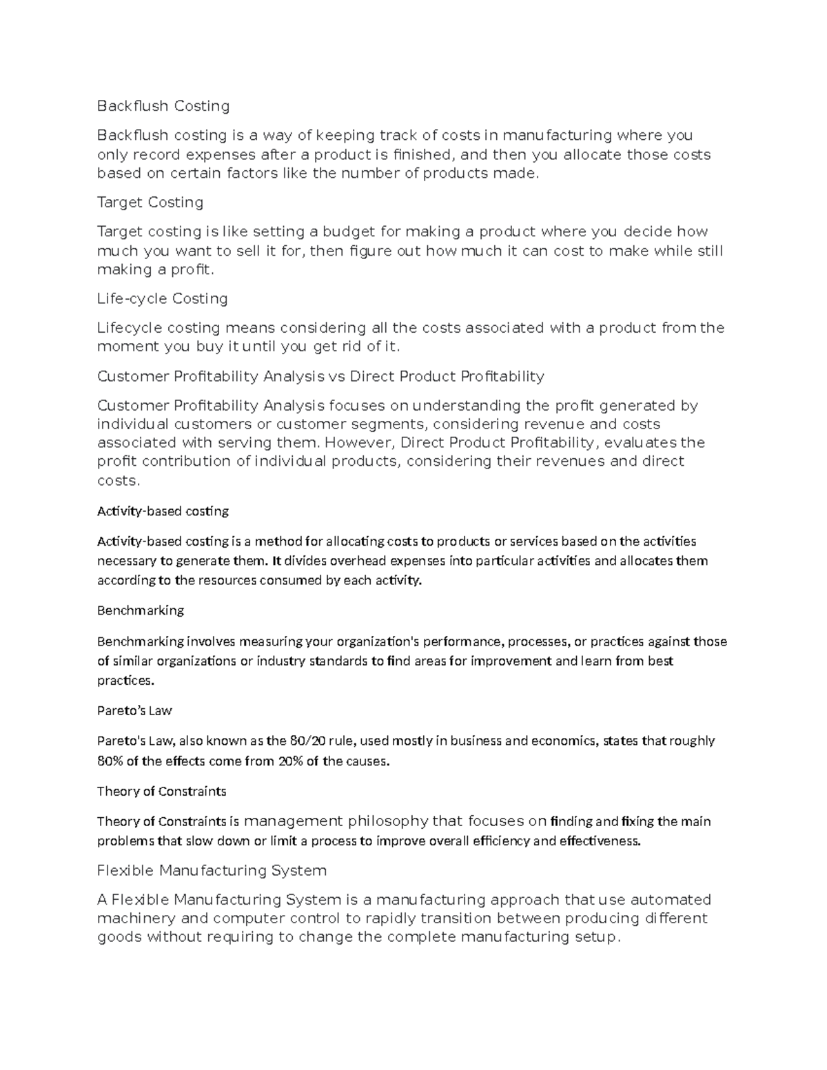 Backflush Costing - Backflush Costing Backflush costing is a way of ...