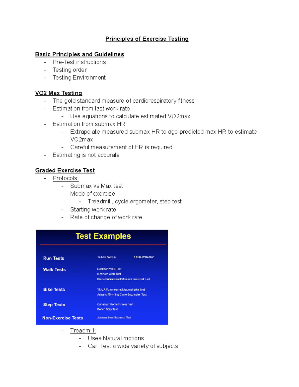 Lecture 8 -EXSS 385 - Dr. Johnson - Principles of Exercise Testing ...