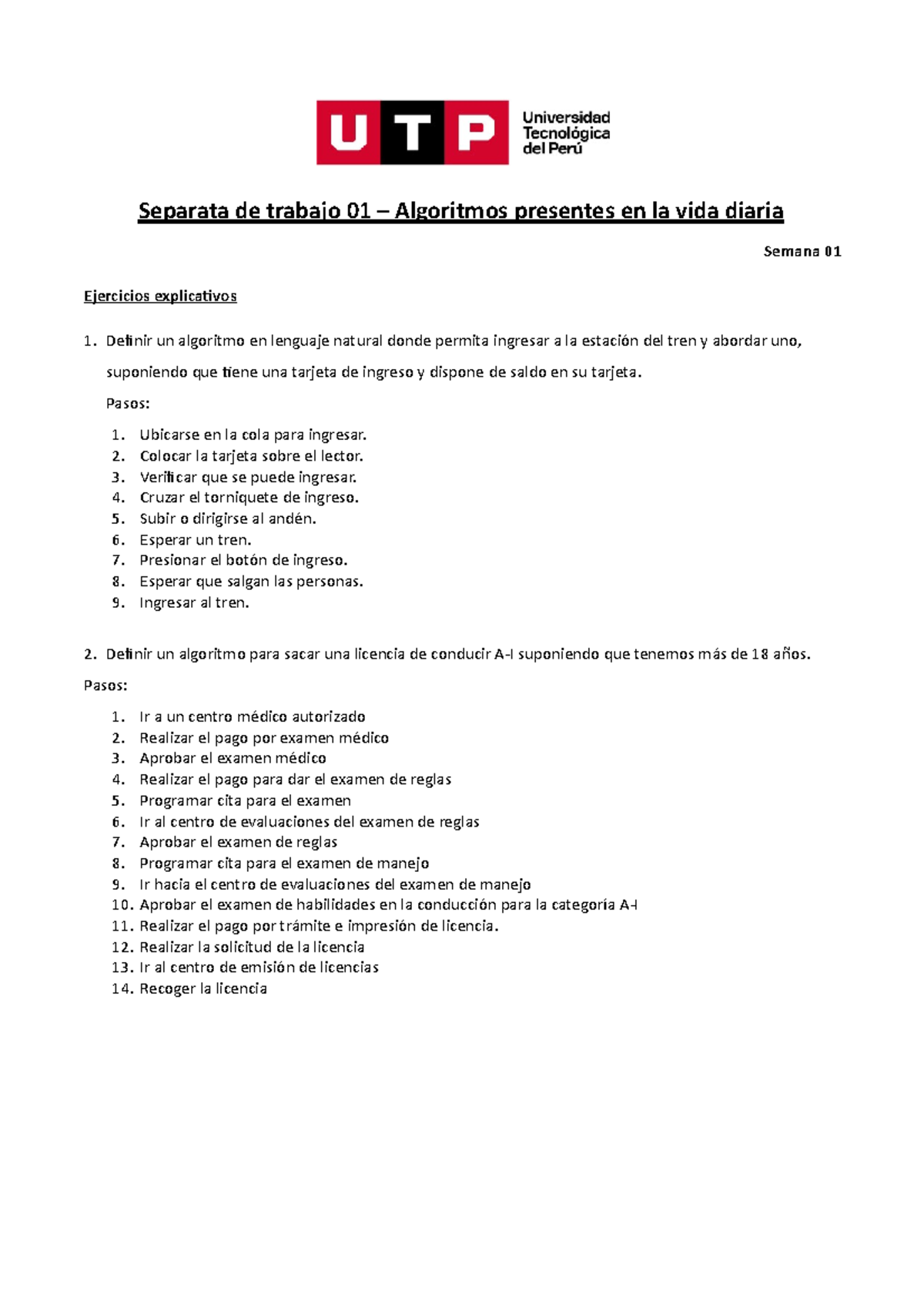 Separata 01 Unidad 01 - Principios de algoritmos - UTP - Studocu