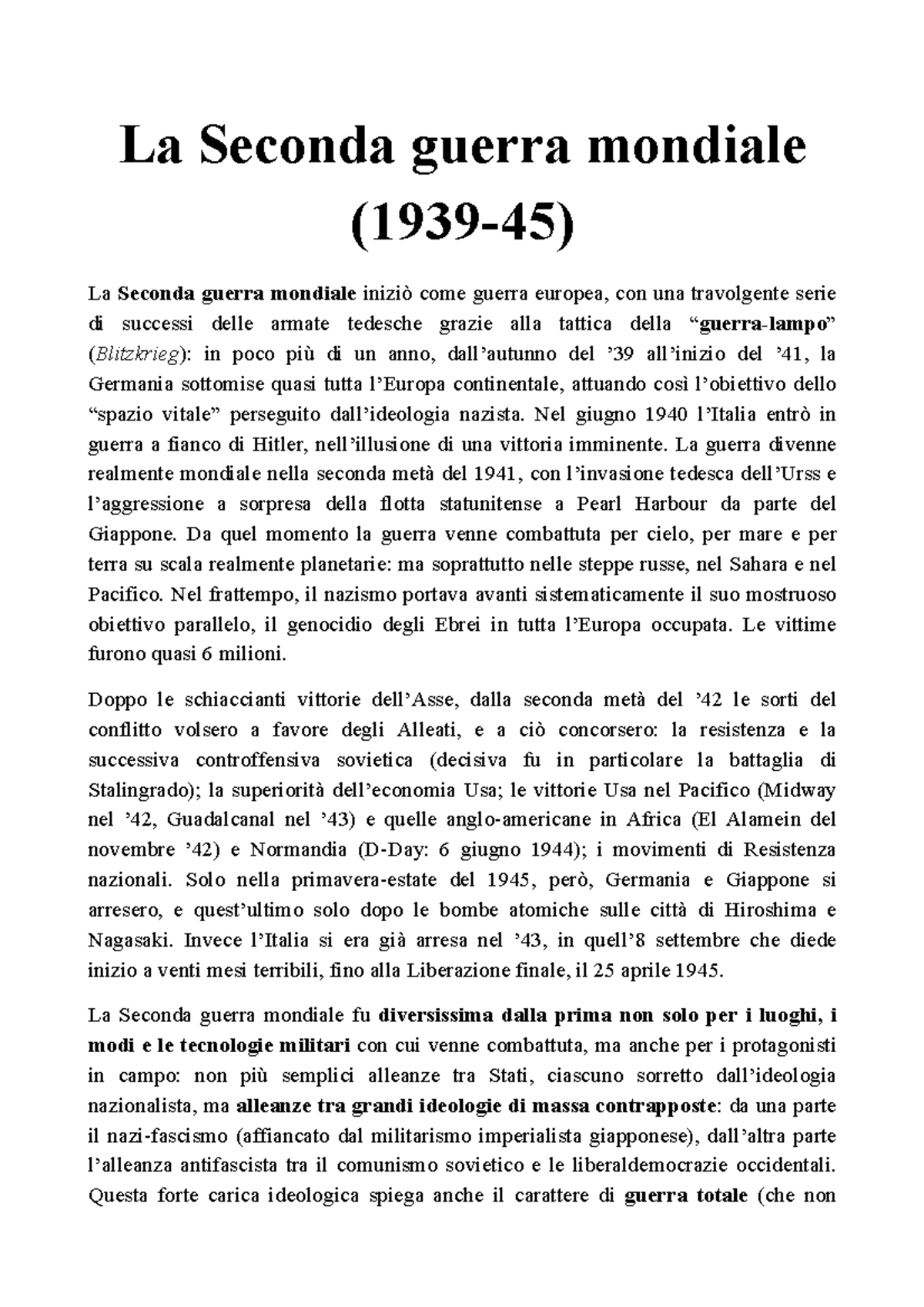 Seconda Guerra Mondiale - Nel giugno 1940 l’Italia entrò in guerra a ...