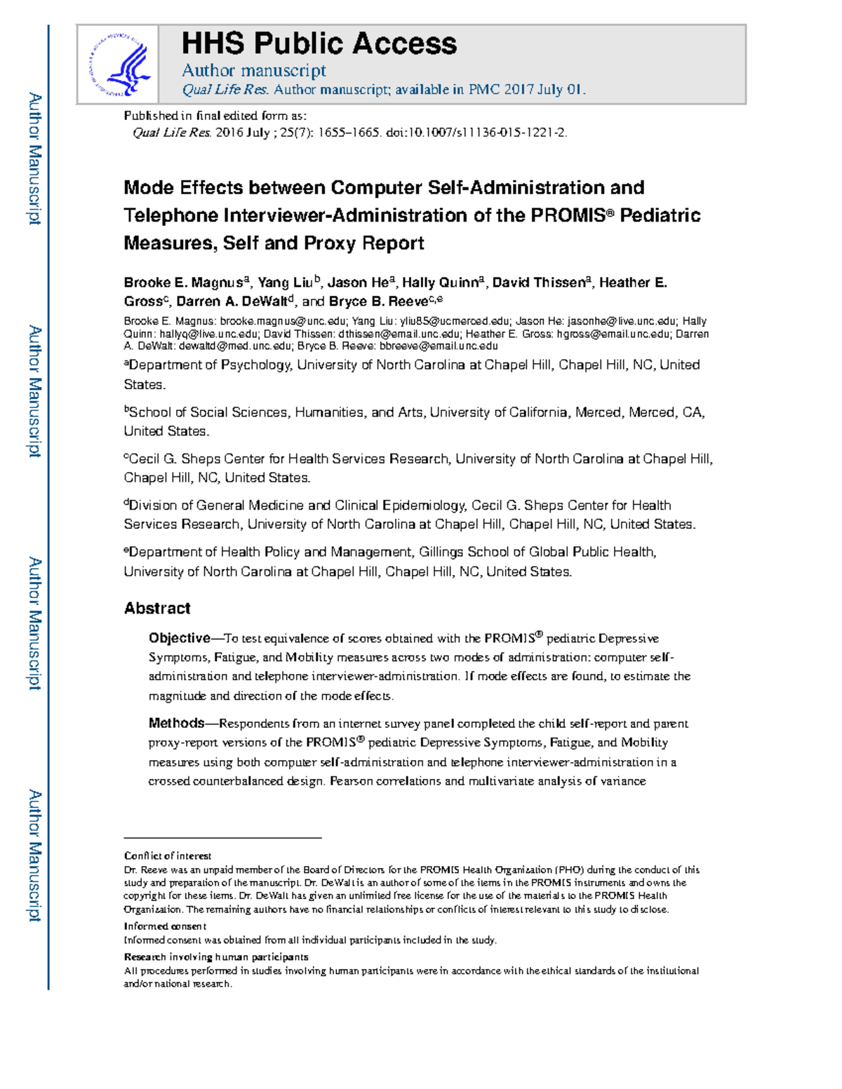Nihms 748725 - ddxsdss - Mode Effects between Computer Self ...