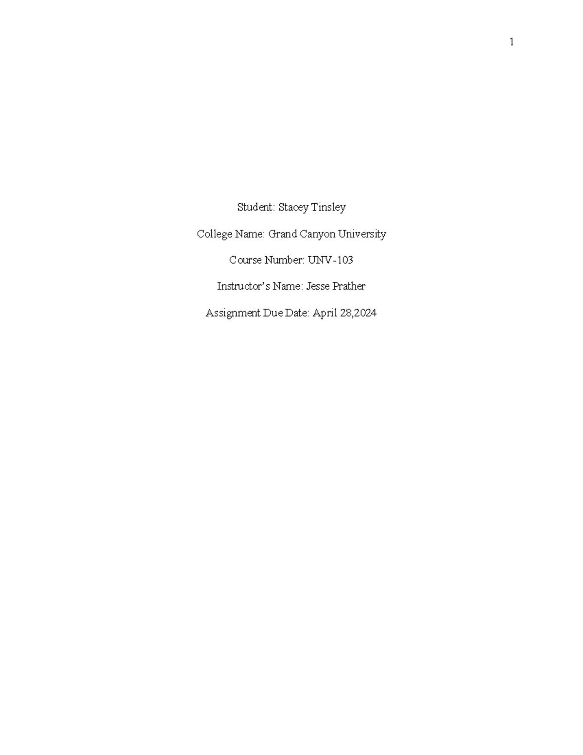 Writing Center Style Apa 7th Edition Template Without Abstract