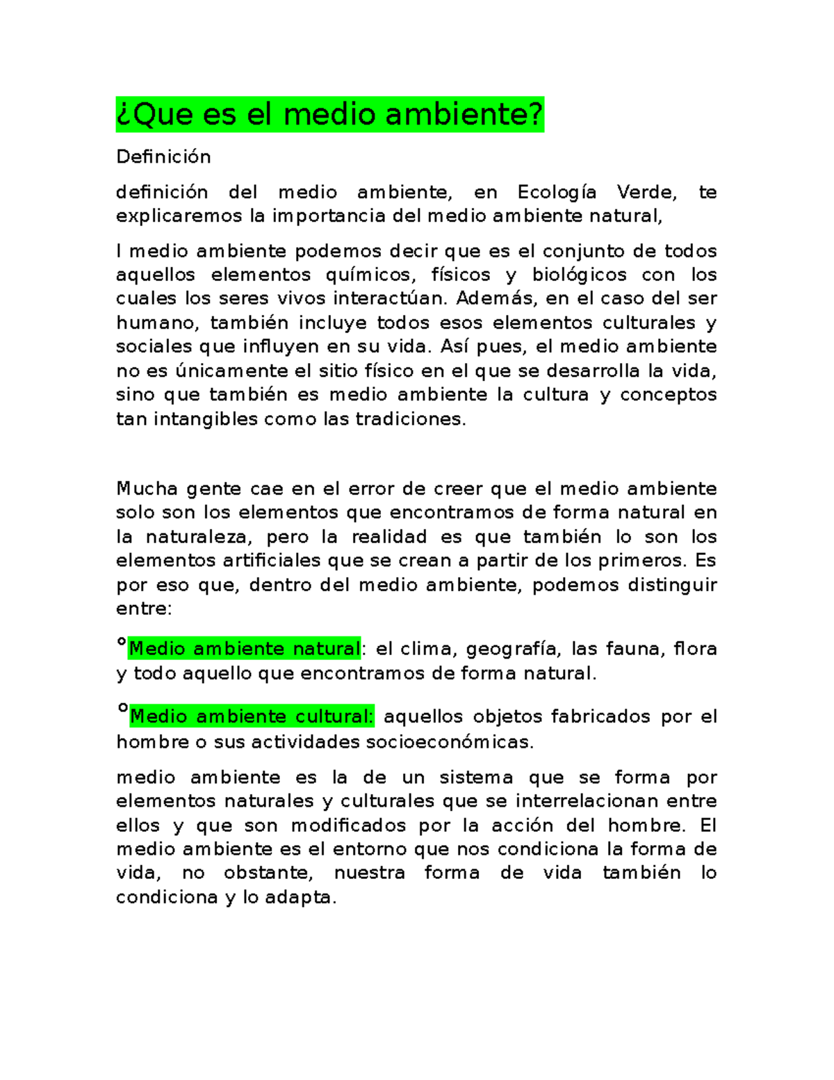 Que es el medio ambiente - ¿Que es el medio ambiente? Definición ...