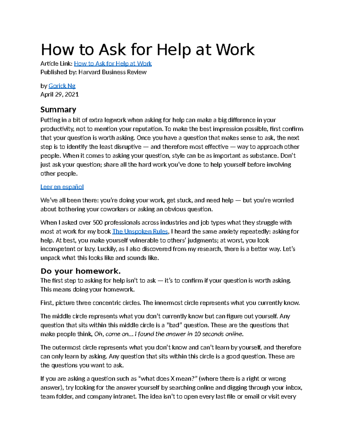 How to Ask for Help at Work - How to Ask for Help at Work Article Link ...