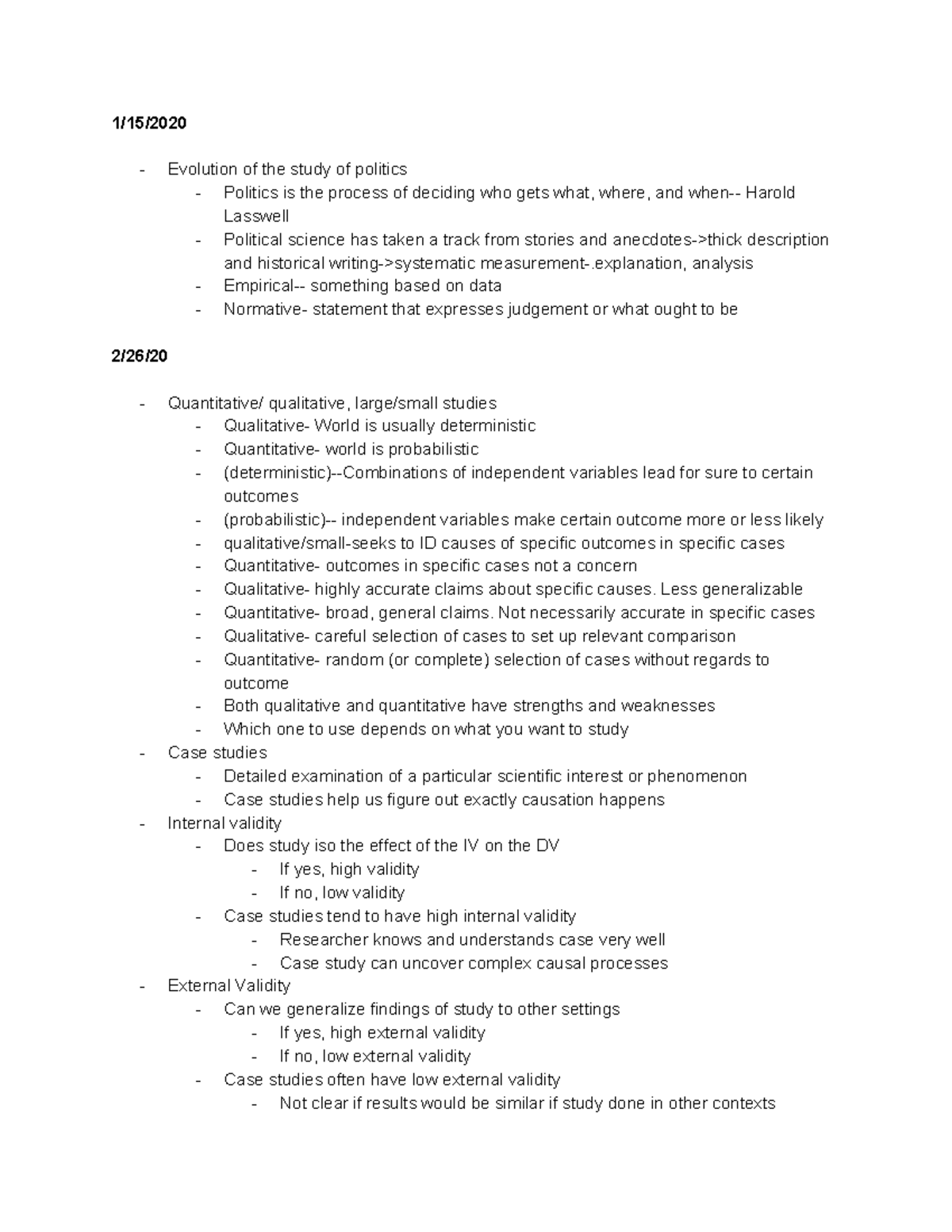 Evolution of Political Science - Studocu