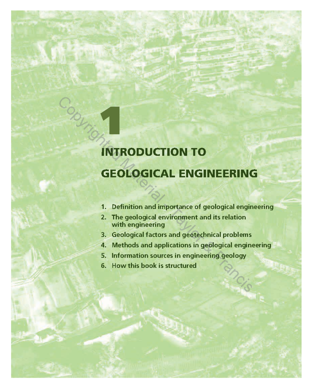SW3524 Sample - Inroduction to Geological Engineering - 1 INTRODUCTION ...