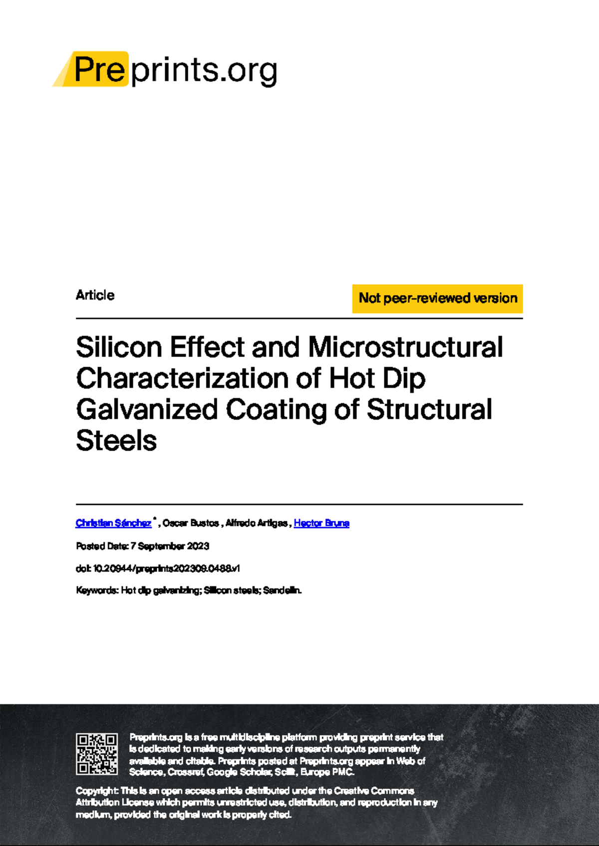 Silicon Effect and Microstructural Characterizatio - Article Not peer ...