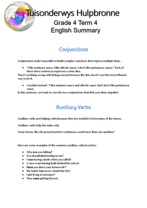 Grade 4 Term 4 English Oral Rubric 2022 - Oral Rubric TERM 4 TOPIC ...