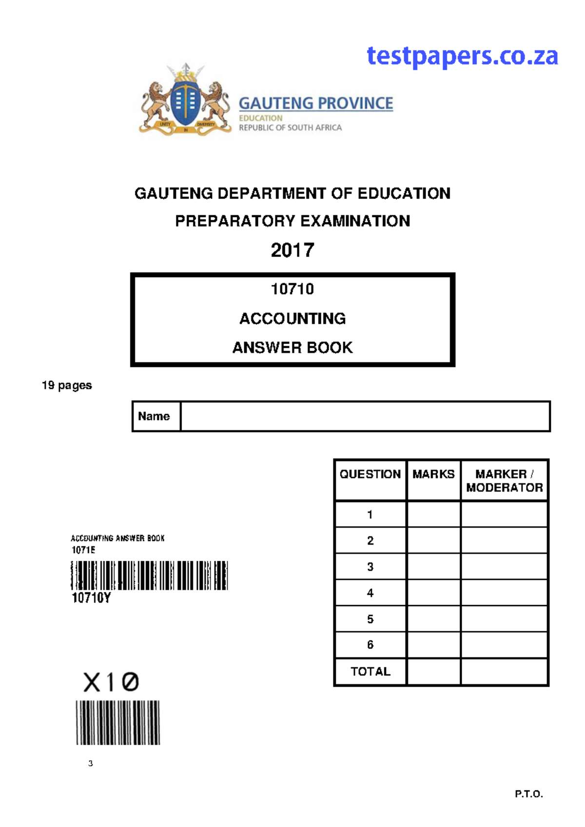 Grade 12 NSC Accounting Preparatory 2017 Answer Book - GAUTENG ...