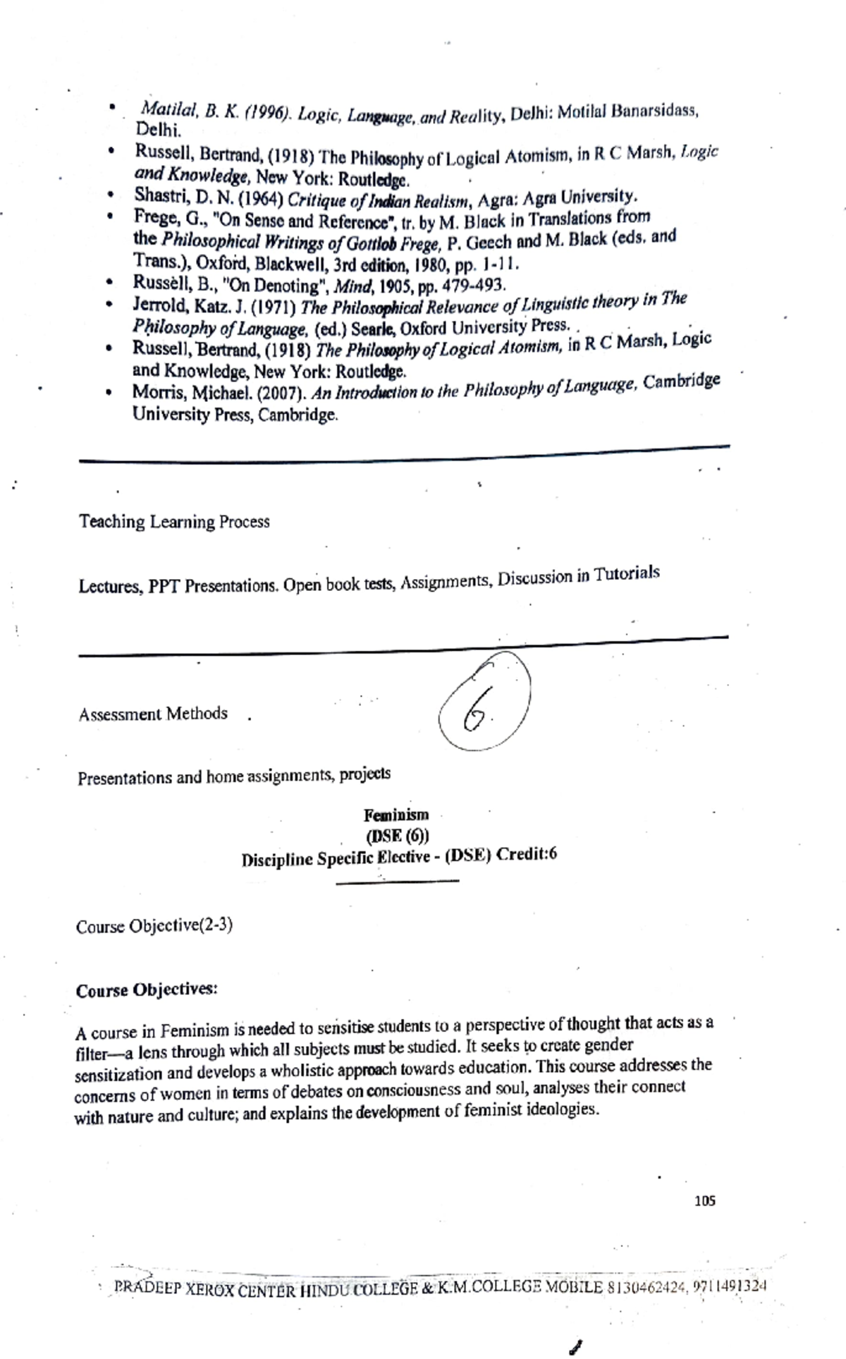 Feminism - summary notes - Matilal, B. K. (1996). Logic, Langmage, and ...