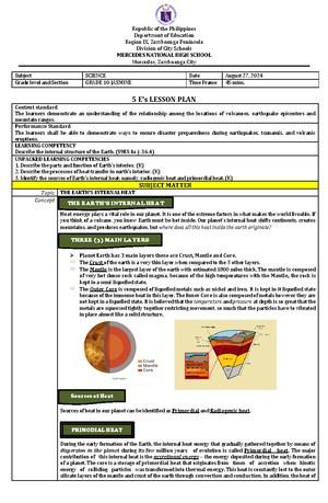 Remedial plan - Lesson Plan for Science 10 - School Sagkahan National ...