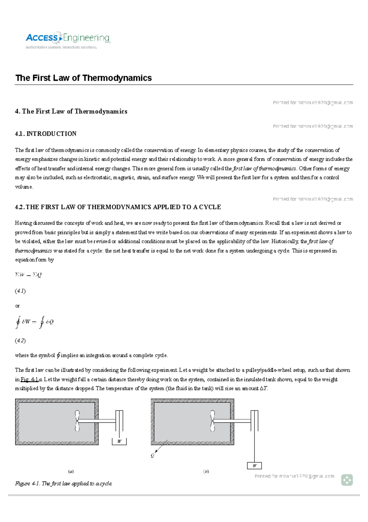 The First Law of Thermodynamics - 4. The First Law of Thermodynamics 4 ...