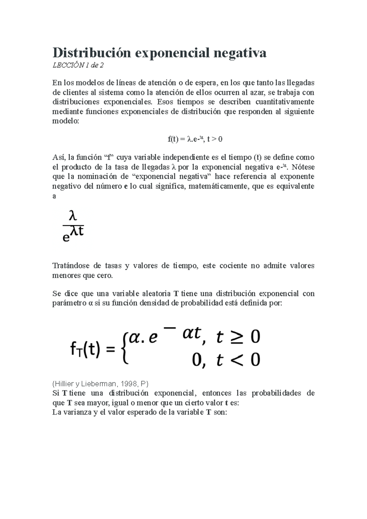 Lectura II - Distribución exponencial negativa - Distribución ...