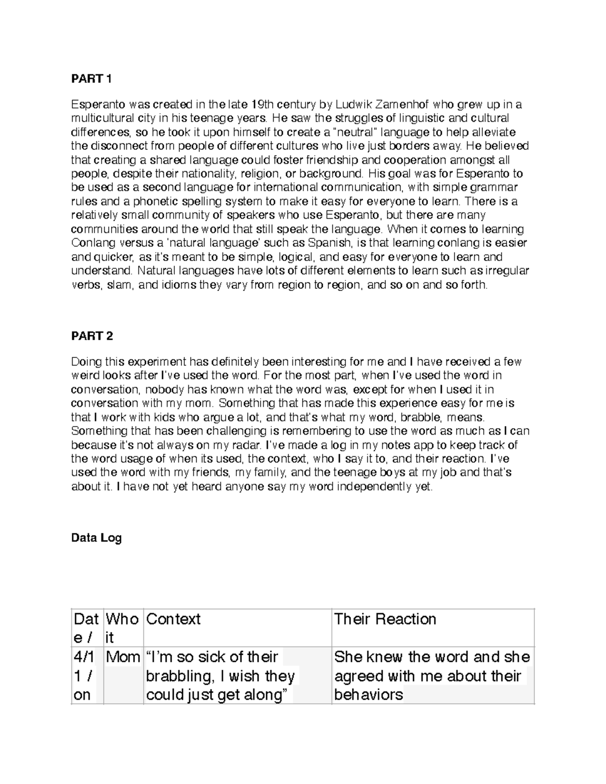 Invented Languages:Conlangs - PART 1 Esperanto was created in the late ...