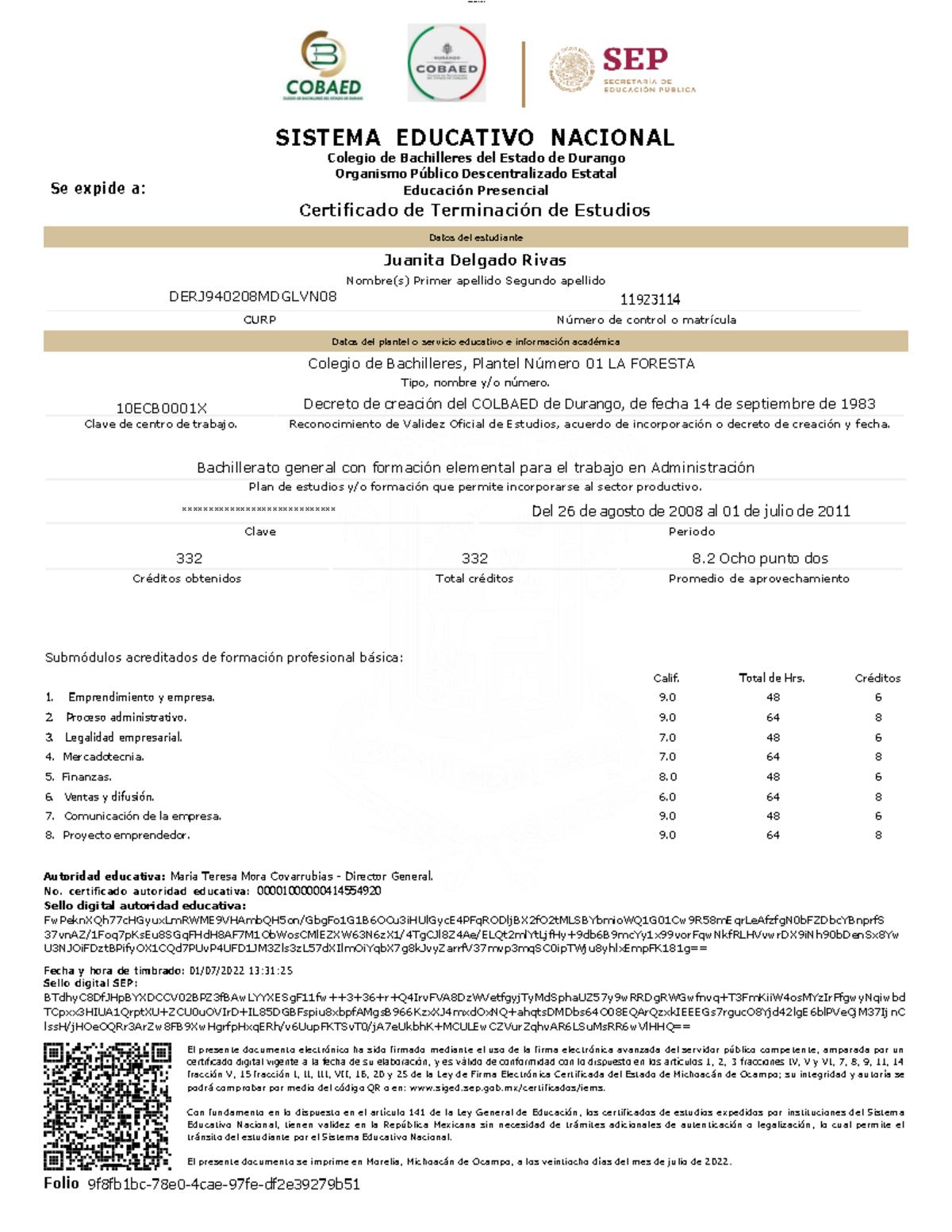 Certificado Cobaed - lOMoAR cPSD| 29150773 MoARc PSD | Se expide a ...