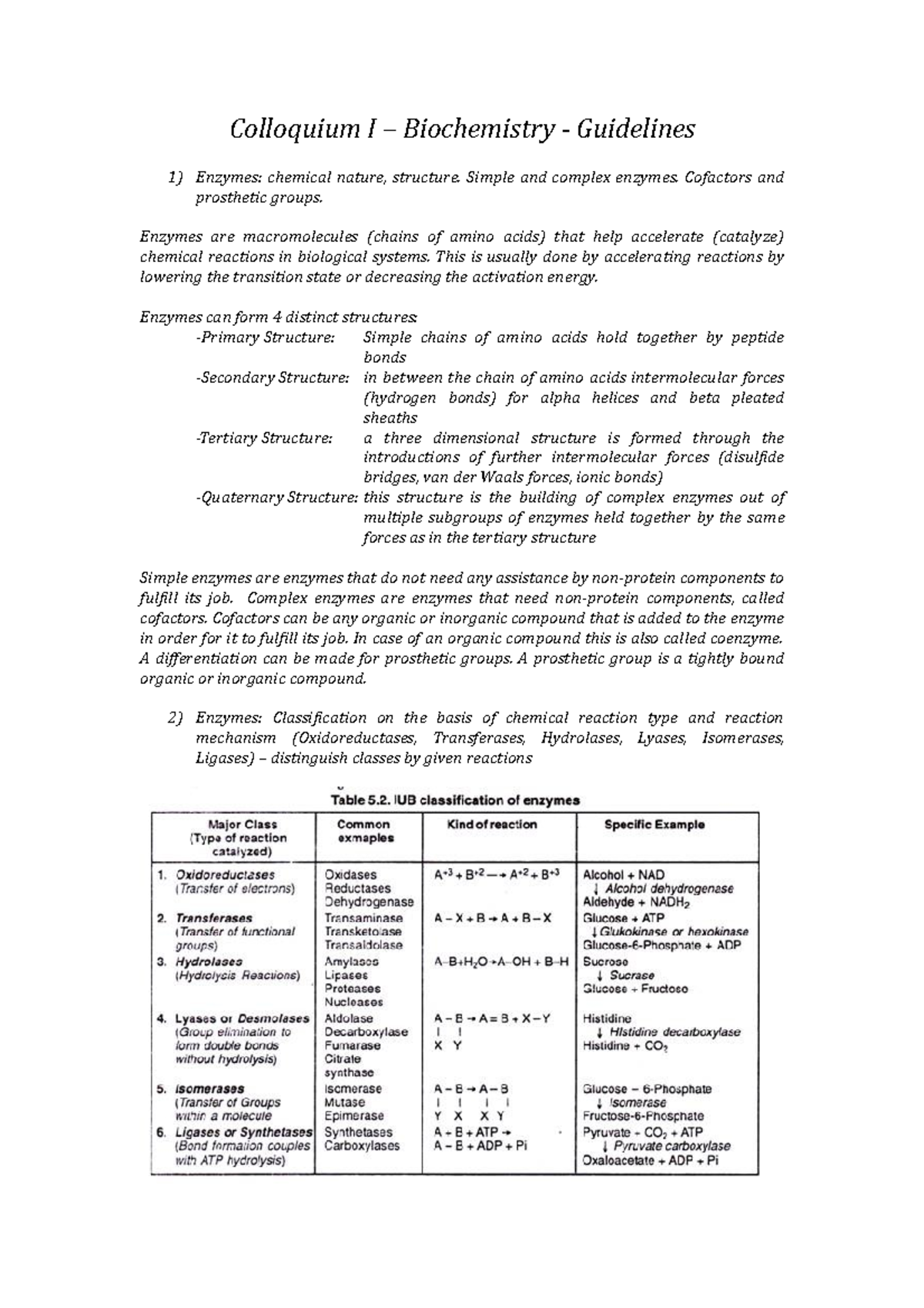 Biochem P1 Summary - Electron transport chain, metabolic pathways, etc ...