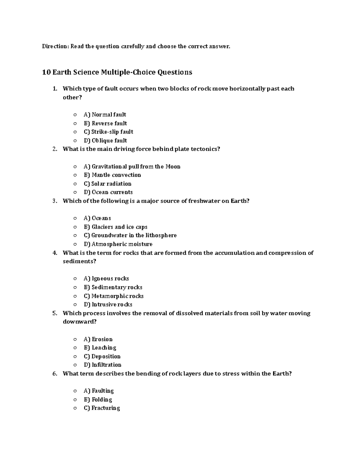 AA2 - This set emphasizes Earth's dynamic processes, including tectonic ...