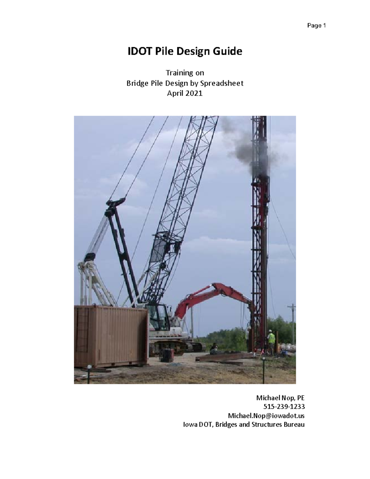 IDOT Pile Design Guide - IDOT Pile Design Guide Training on Bridge Pile ...