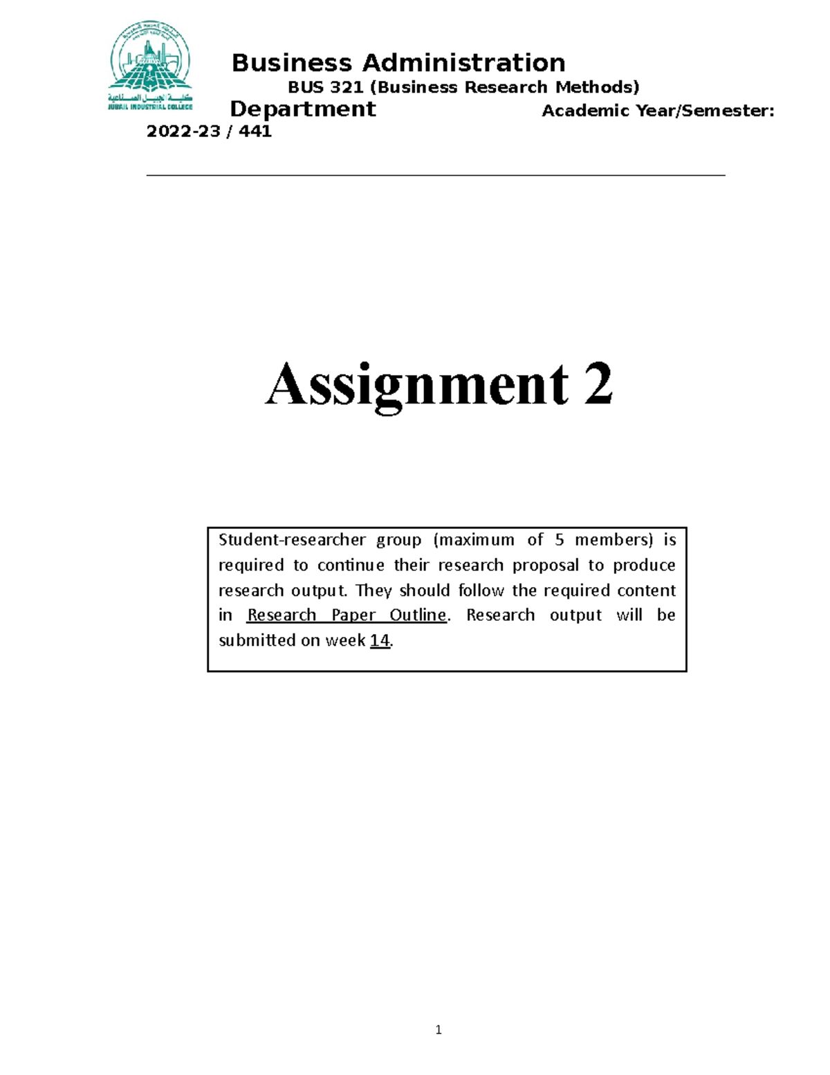 Assignment 2 - Research Parts Discussion and sample - BUS 321 (Business ...