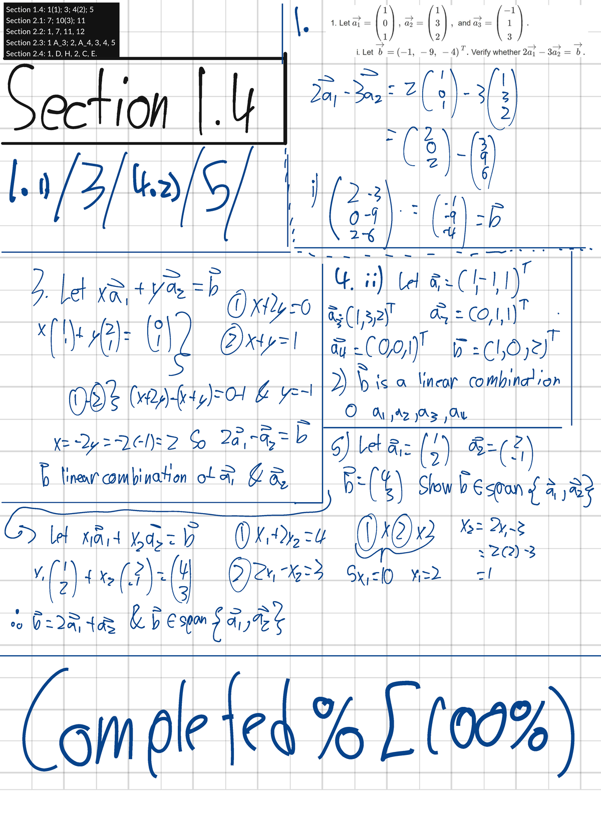 Linear Algebra HMW 3 - Studocu