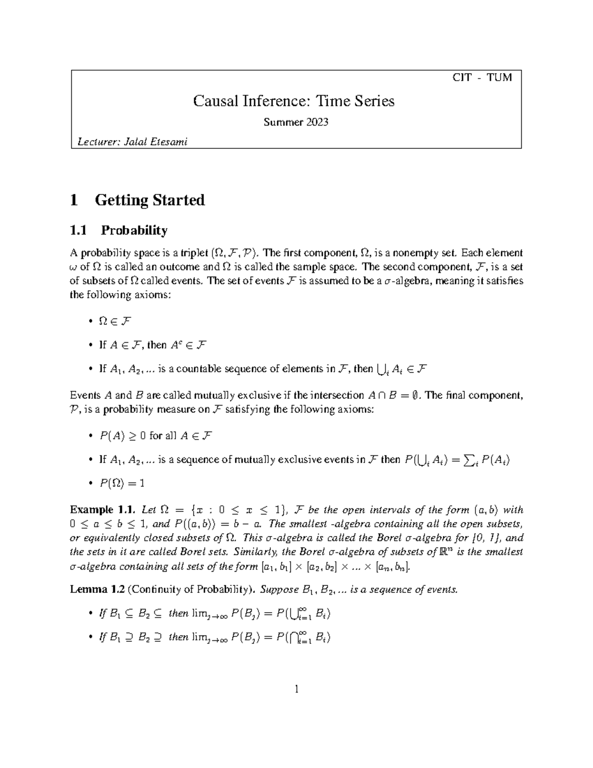 Causal Inference In Time Series Lecture 1 Cit Tum Causal Inference