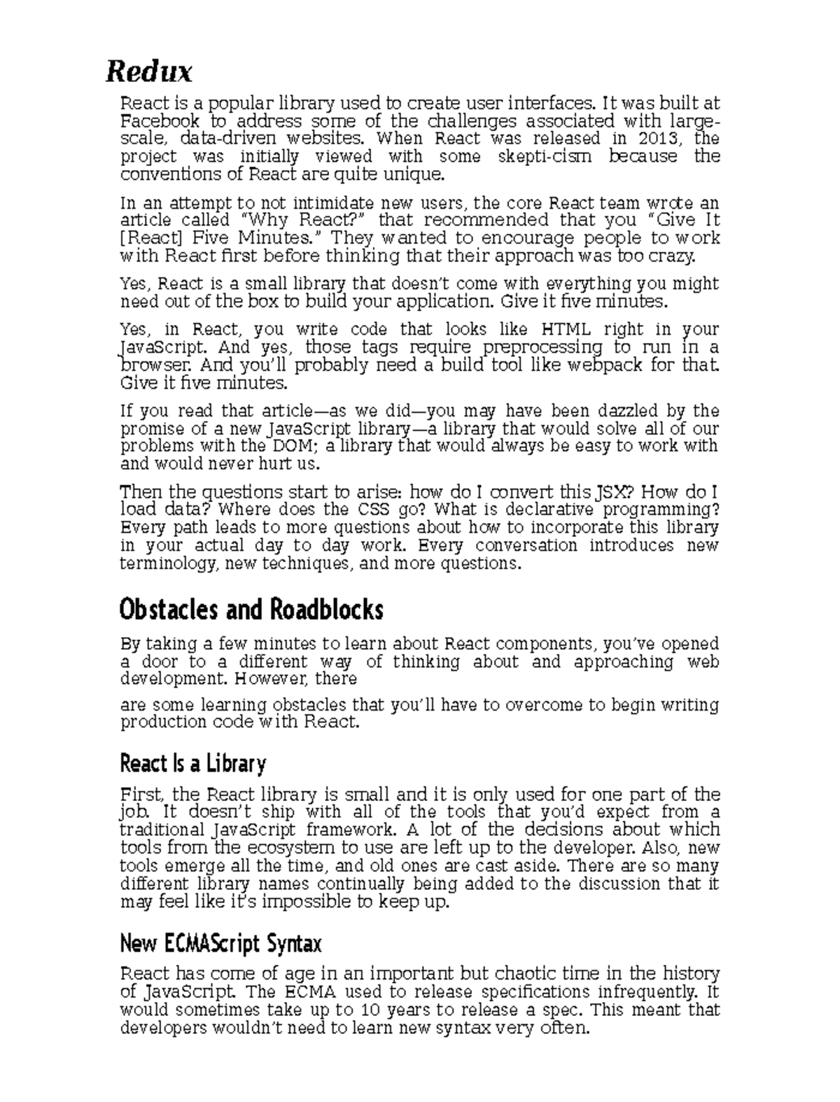 UNIT-V Notes - machine learning - Redux ####### React is a popular ...